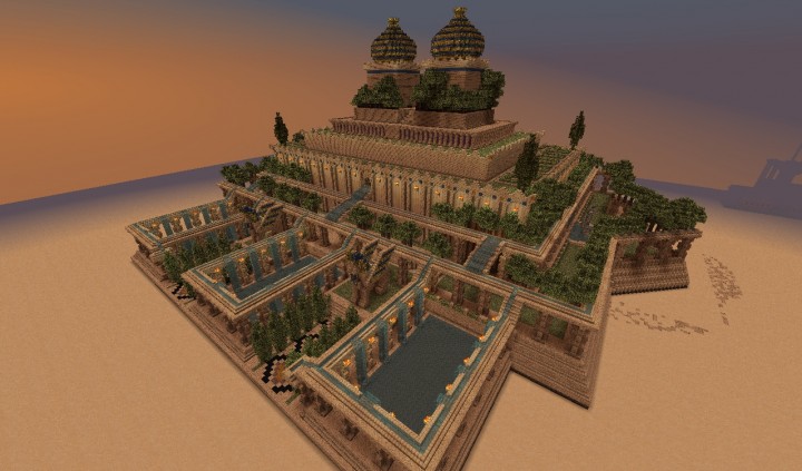 Mesopotamia Ziggurat and the Hanging Gardens of Babylon Minecraft Map