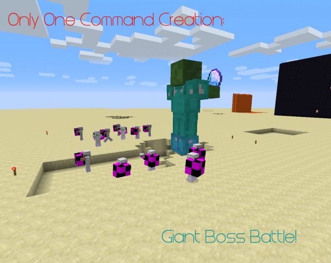 One Command Creation Giant Boss Battle Minecraft Map