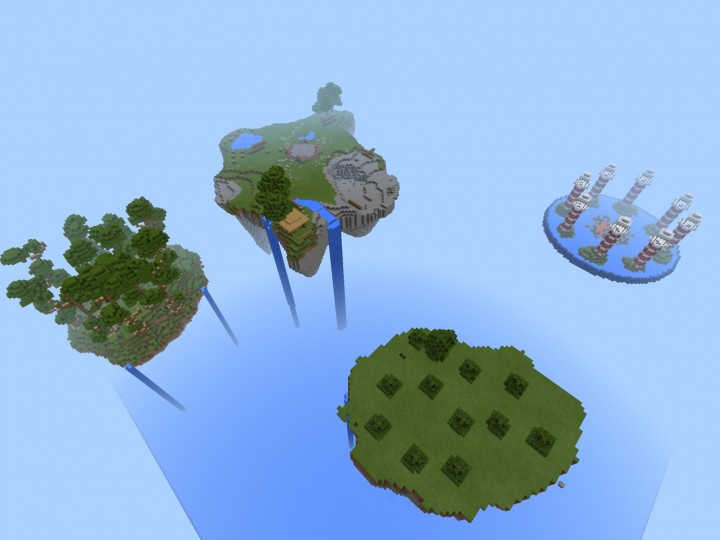 Mcpe: Four Floating Islands Minecraft Map