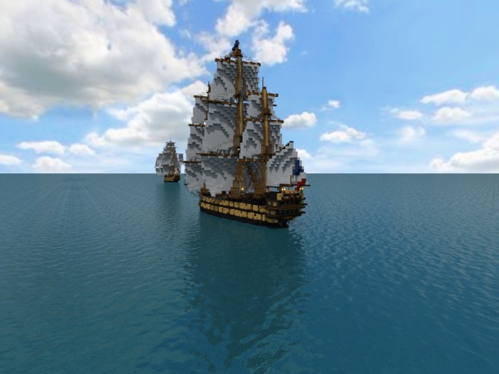 REDOUTABLE Téméraire-class Ship of the Line Minecraft Map