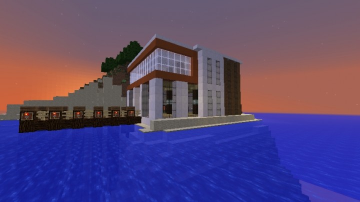 Modern Island Home Minecraft Map
