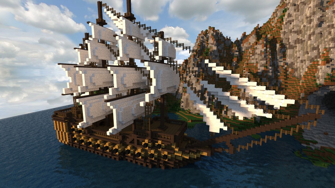 Armanavis [Full-Rigged 48-gun Naval Frigate] Minecraft Map