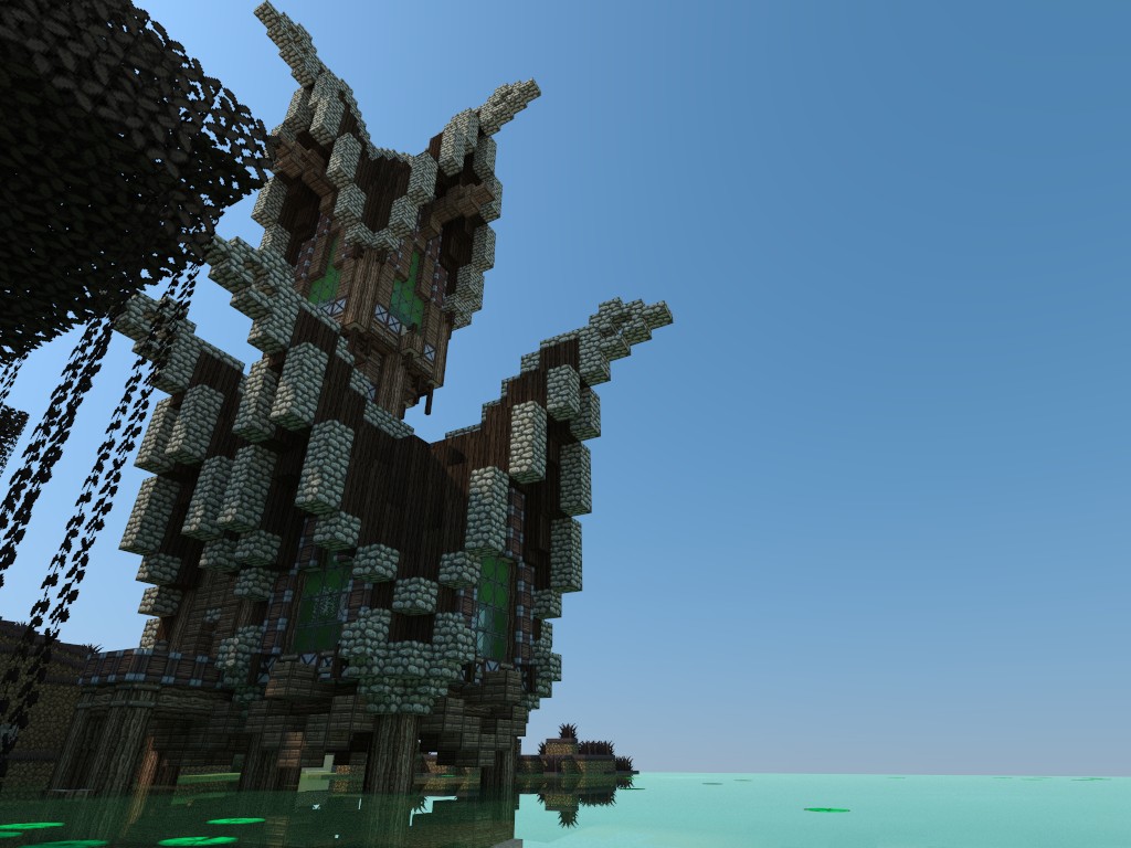 Swampy hut. Minecraft Map
