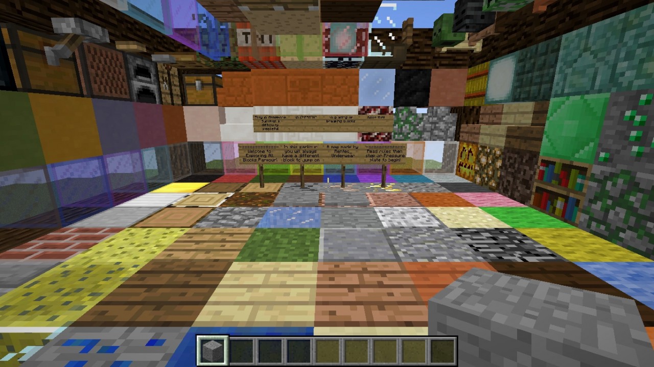 Exploring All Blocks parkour (1.8) Minecraft Map