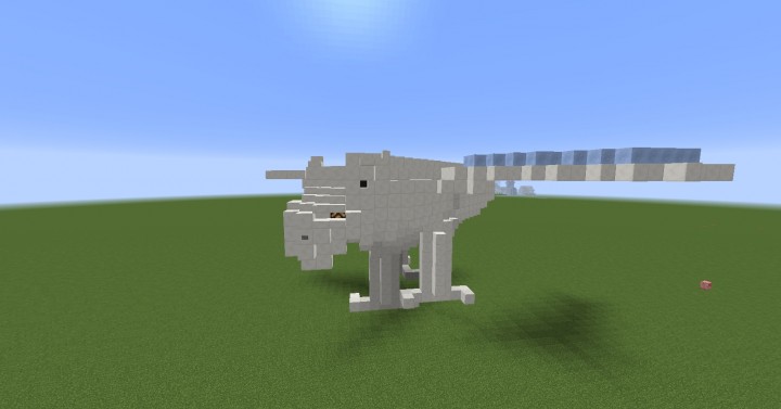 3D Snow Dragon statue Minecraft Map