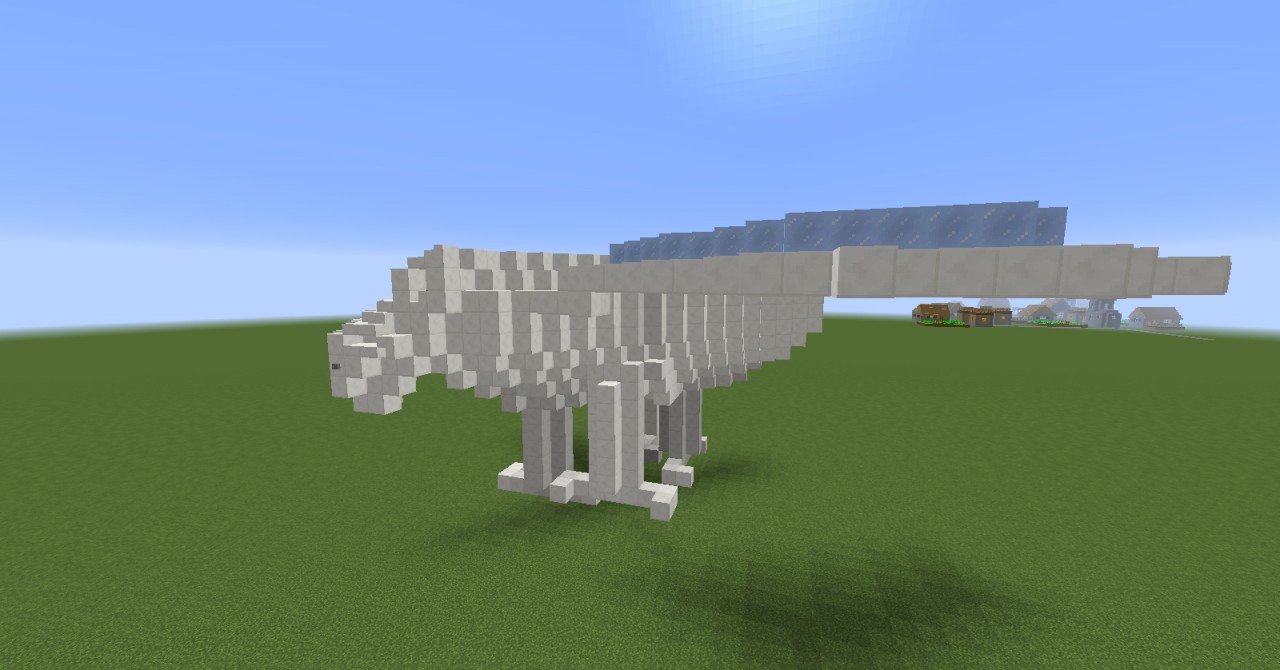 3D Snow Dragon statue Minecraft Map