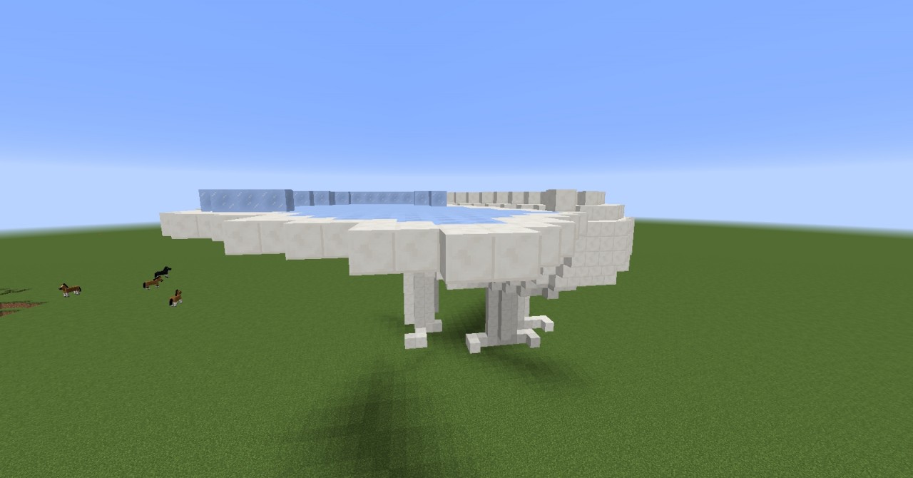 3D Snow Dragon statue Minecraft Map