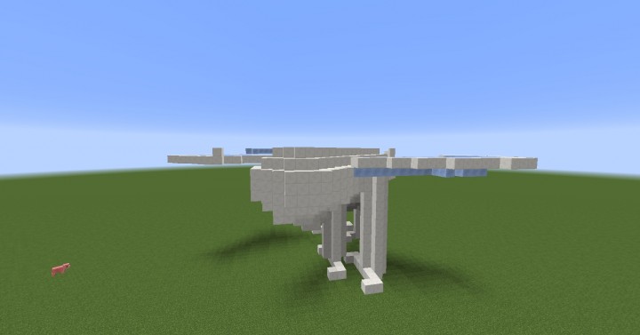 3D Snow Dragon statue Minecraft Map