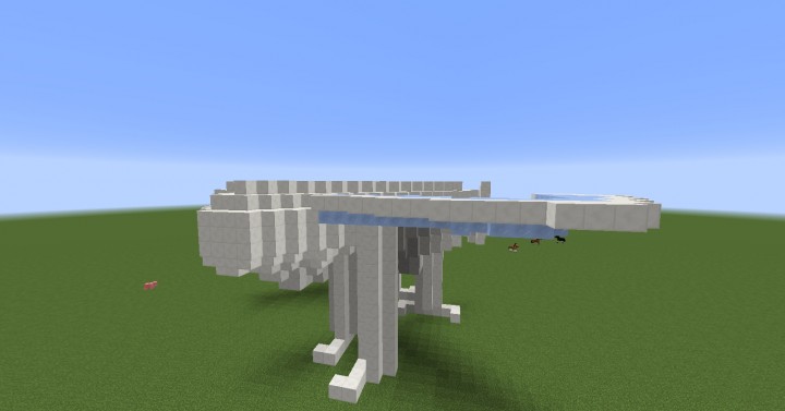 3D Snow Dragon statue Minecraft Map