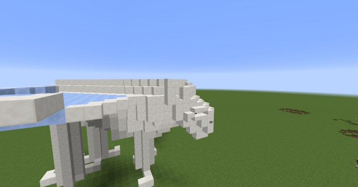3D Snow Dragon statue Minecraft Map