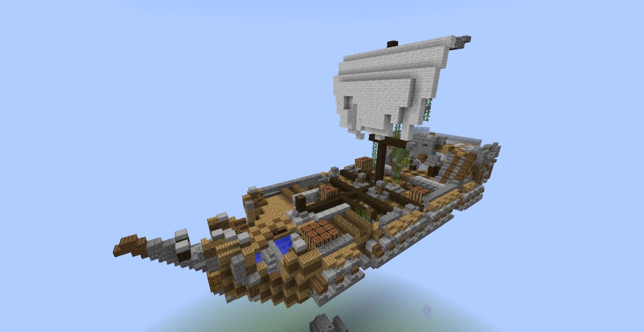 Just a Ship... (Normal and Destroyed version) Minecraft Map