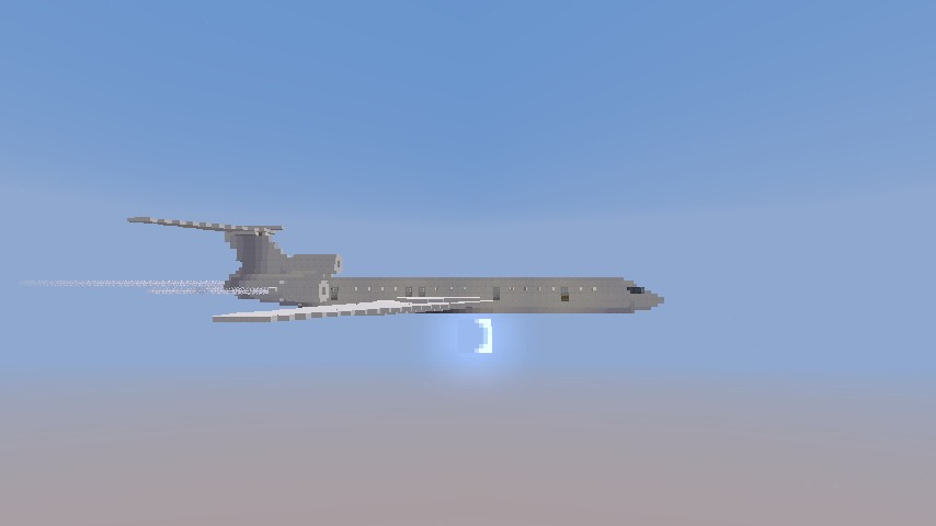 1:1 Tupolev Tu-154 Minecraft Map