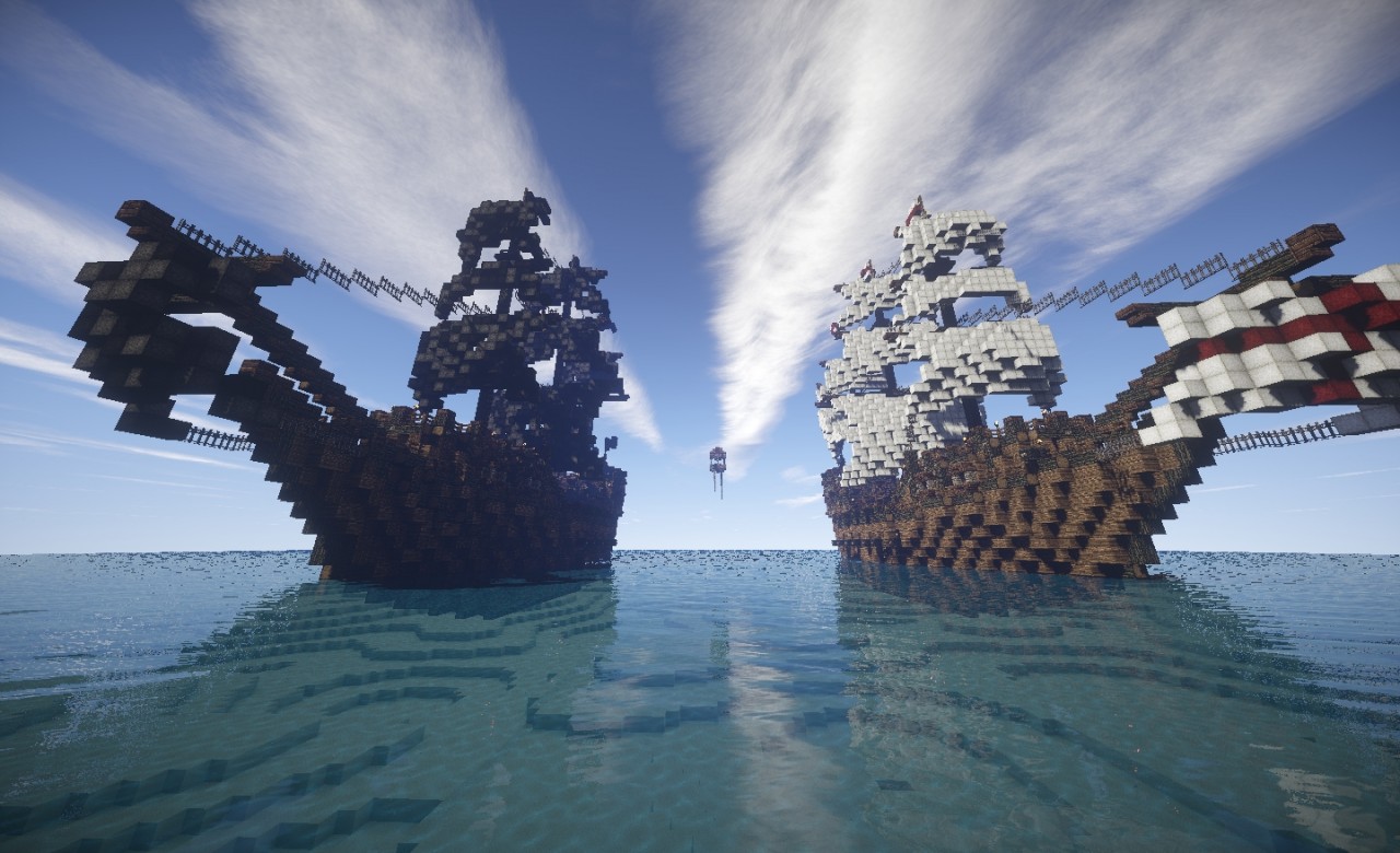 My First Big Ship ( Pirate Ship ) Minecraft Map