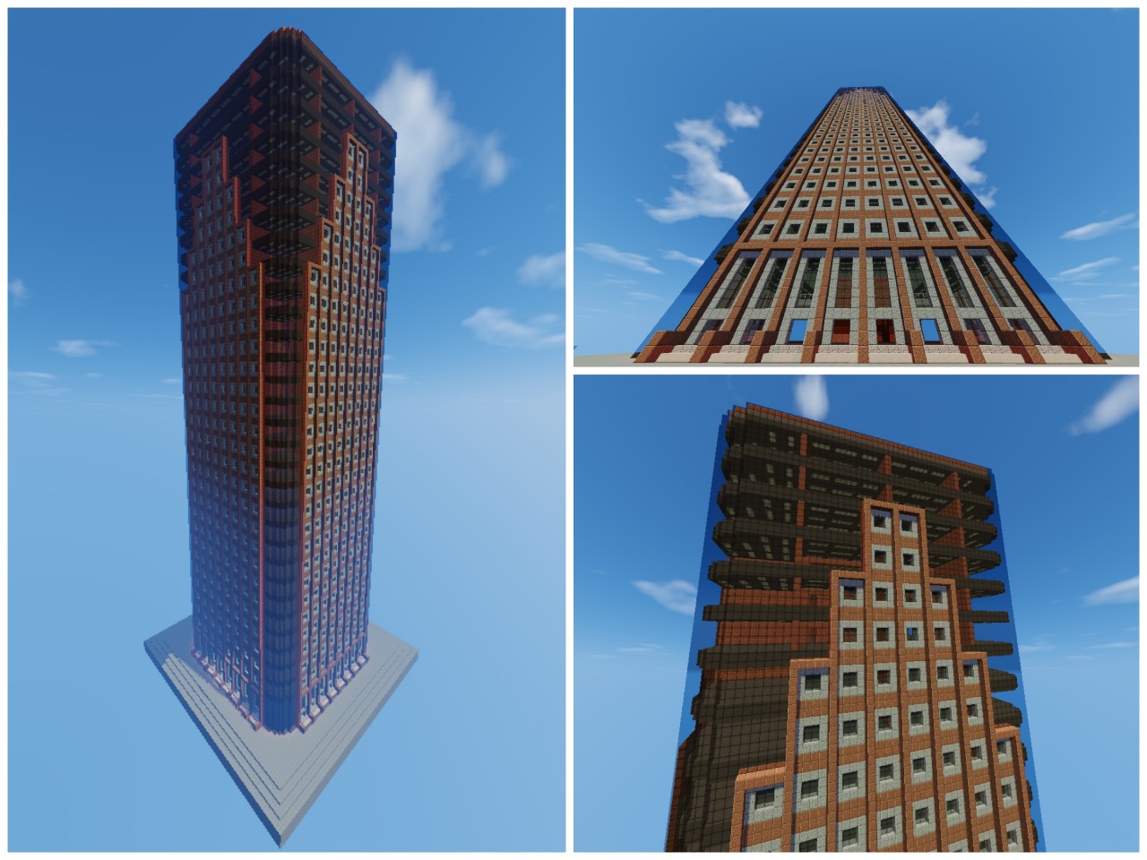 Modern Office Building Skyscraper (32 Floors w/ Stairwells and Elevator ...