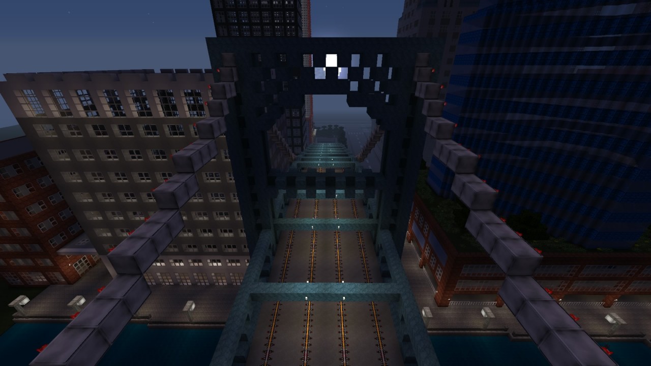 Hanging Bridge for Trains | Capital City PS4 Minecraft Map