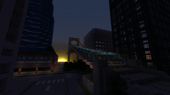 Hanging Bridge for Trains | Capital City PS4 Minecraft Map