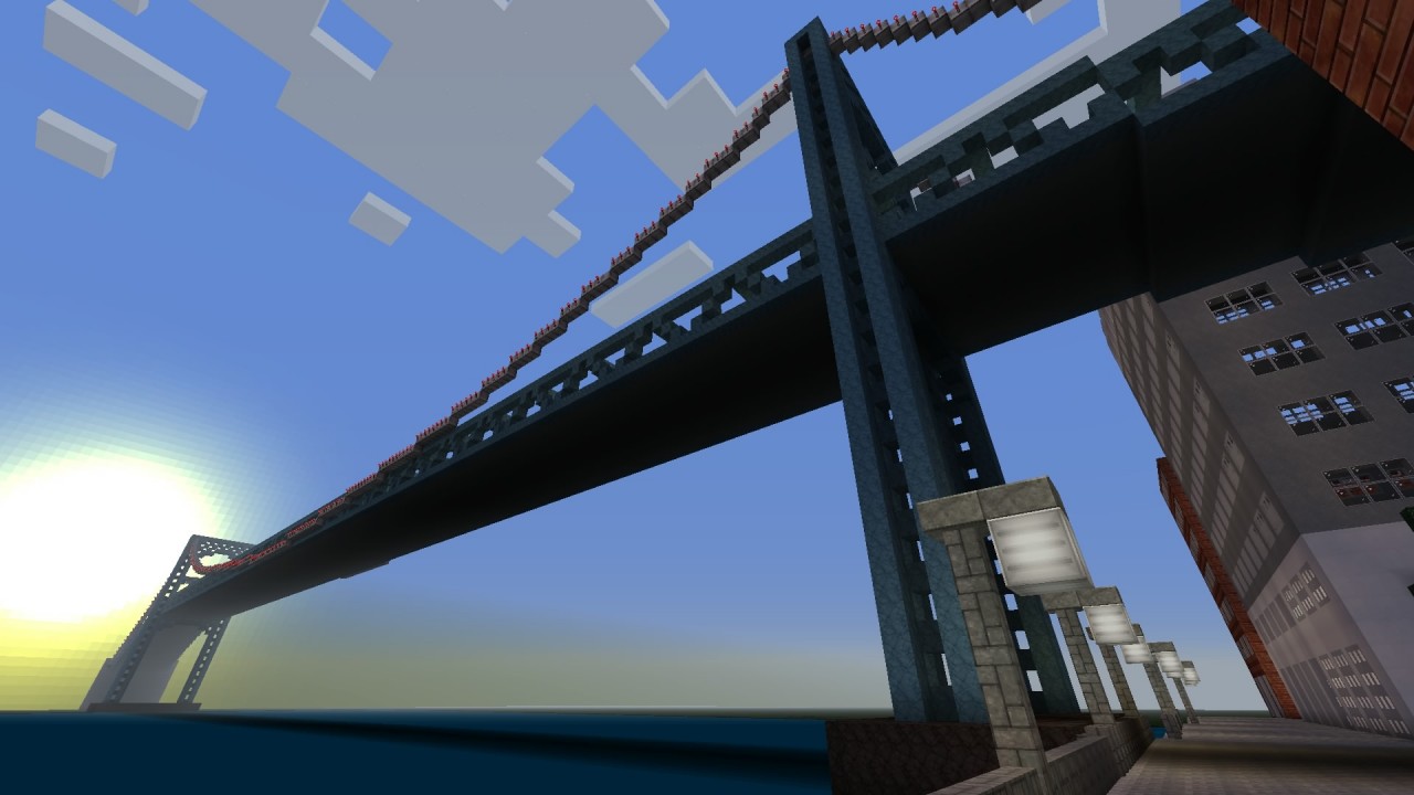 Hanging Bridge for Trains | Capital City PS4 Minecraft Map
