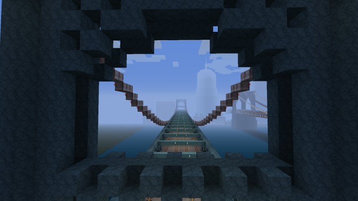 Hanging Bridge for Trains | Capital City PS4 Minecraft Map