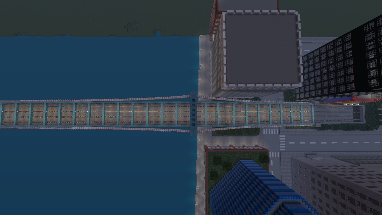Hanging Bridge for Trains | Capital City PS4 Minecraft Map