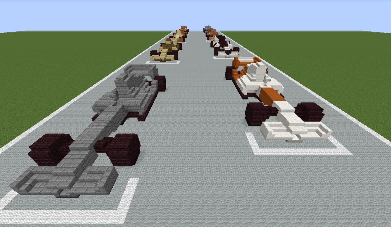 Middle Scale Formula Car Models Minecraft Map