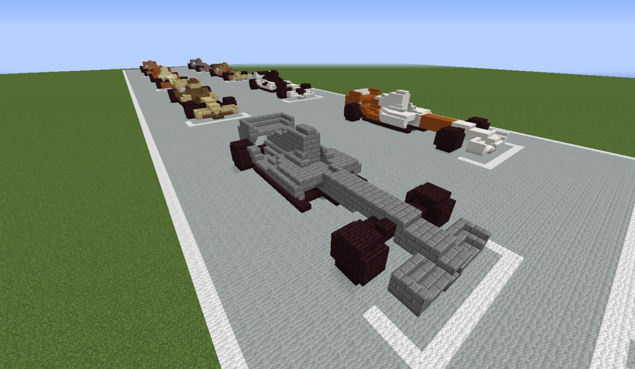 Middle Scale Formula Car Models Minecraft Map