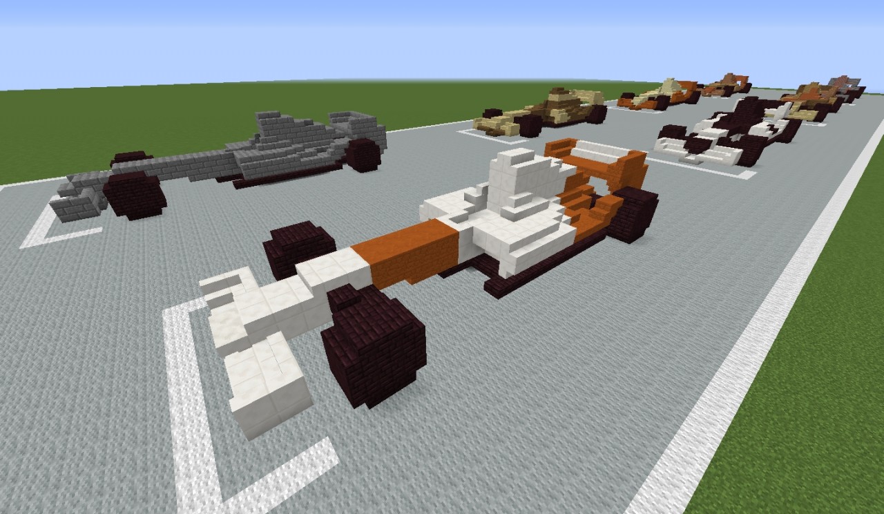Middle Scale Formula Car Models Minecraft Map