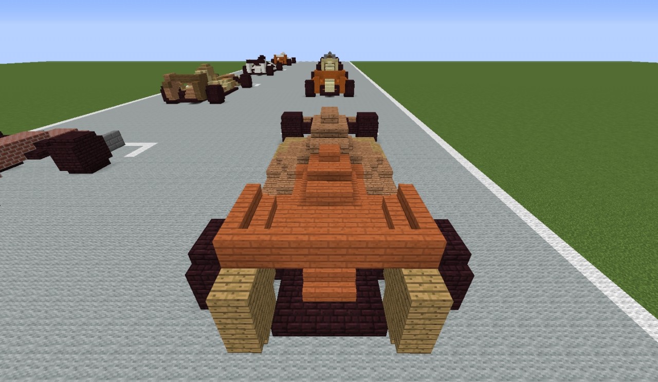 Middle Scale Formula Car Models Minecraft Map