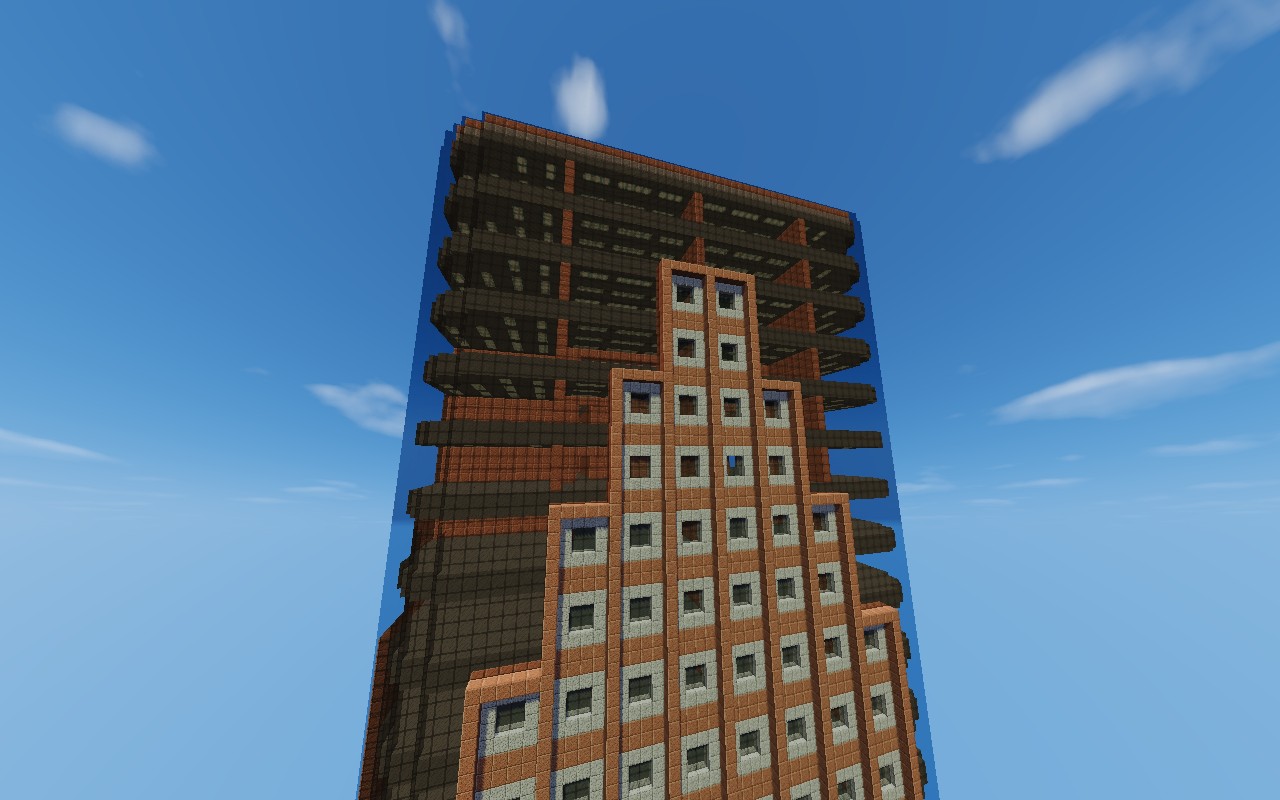 Modern Office Building Skyscraper (32 Floors w/ Stairwells and Elevator ...