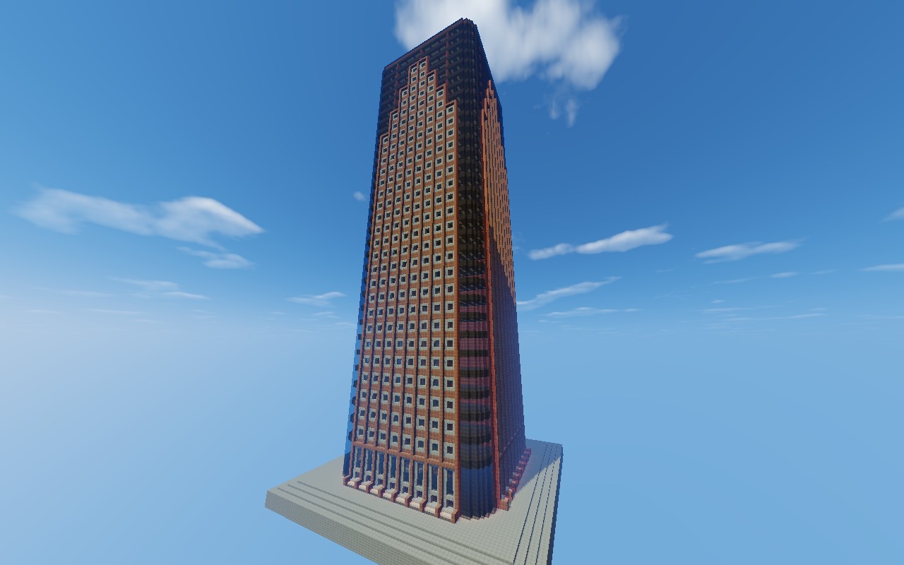 Modern Office Building Skyscraper (32 Floors w/ Stairwells and Elevator ...