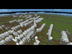 Map of world with city names converted to Minecraft Minecraft Map