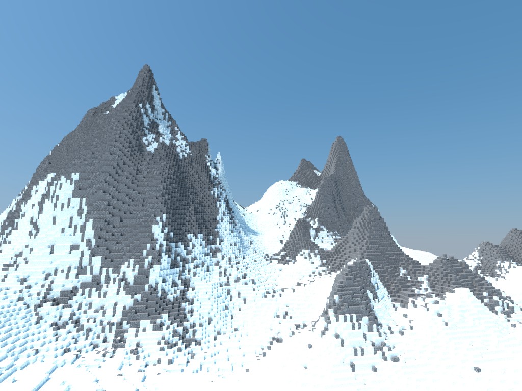 Snow covered hills Minecraft Map