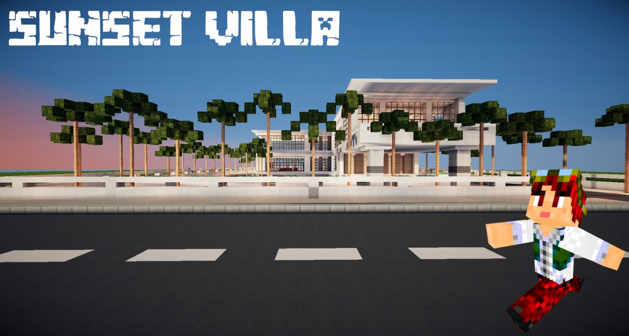 Sunset Villa - Modern House Minecraft Map