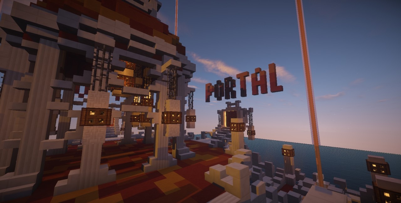 Out at Sea | Spawn Hub Design Minecraft Map