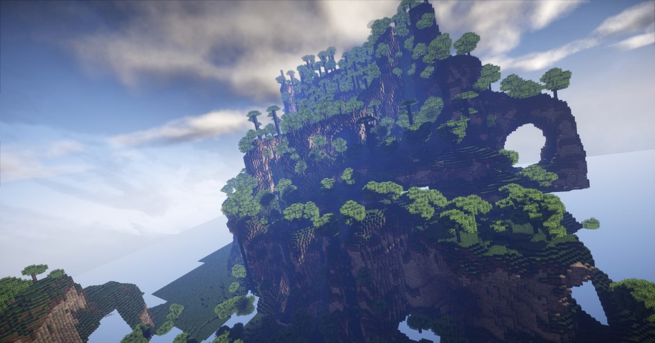 The waterfall of Arthoria Minecraft Map