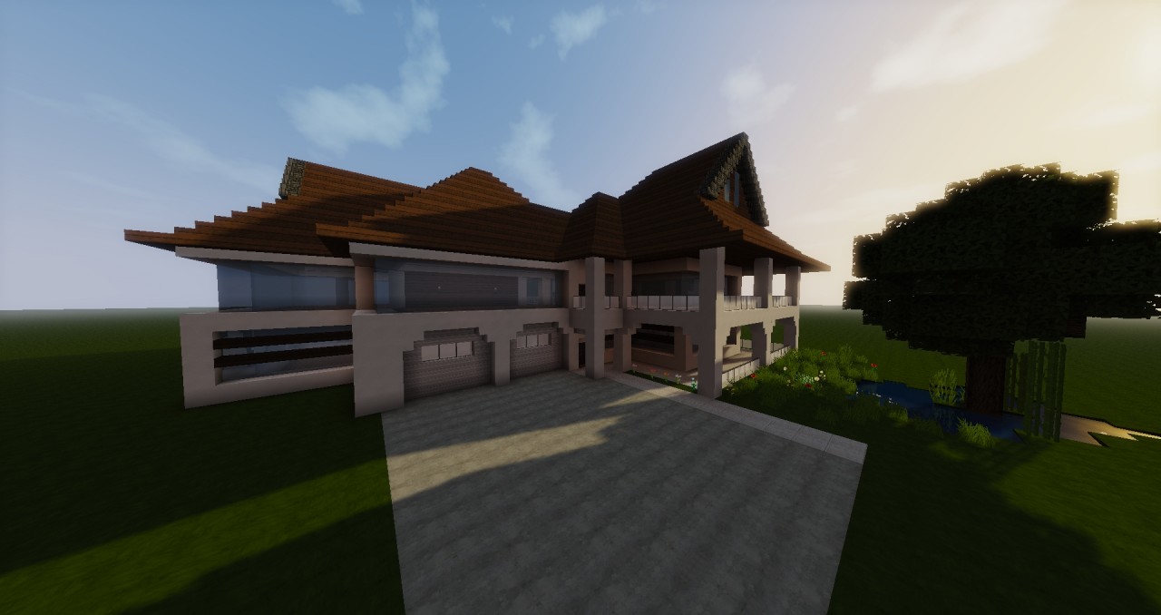 Medium-Sized Modern House Minecraft Map