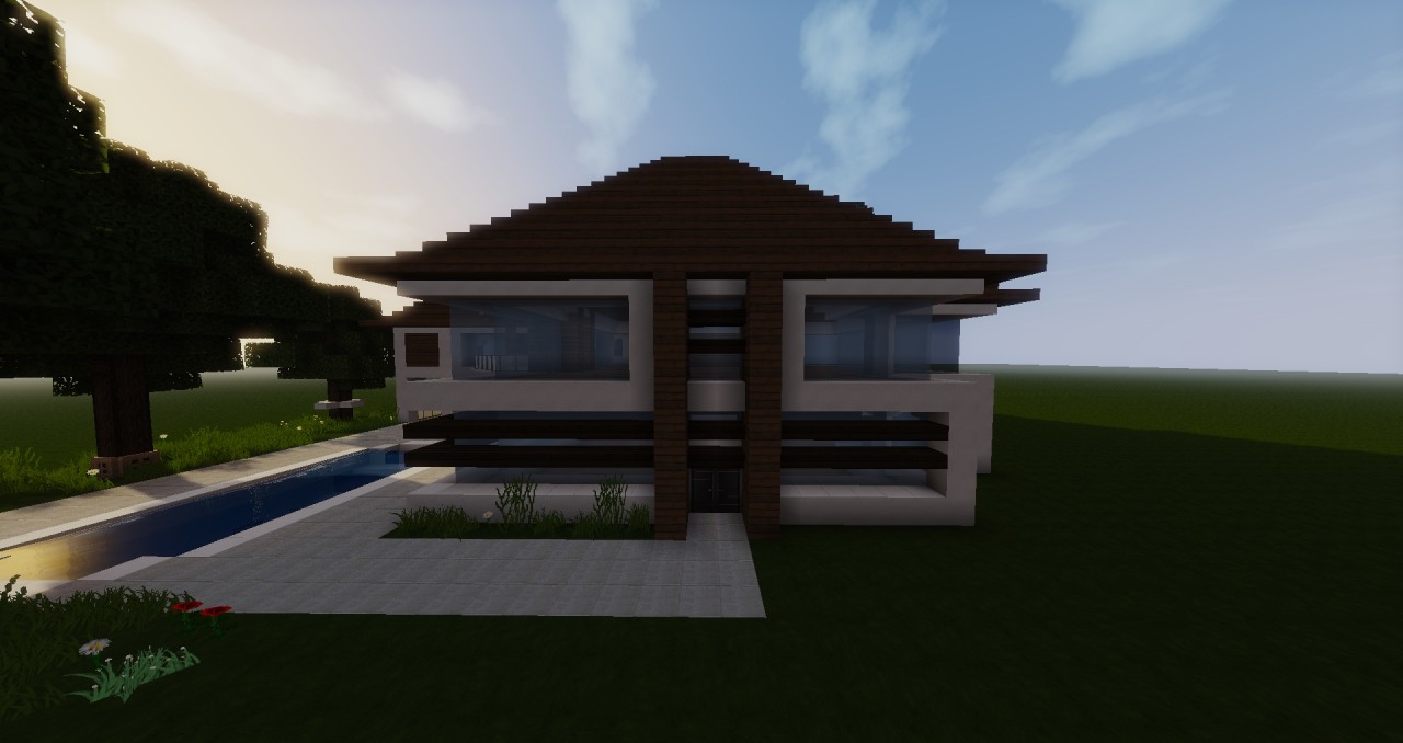 Medium-Sized Modern House Minecraft Map