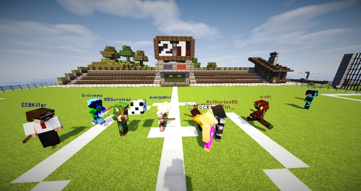 [Concept] Soccer / Fussball in Vanilla-Minecraft Minecraft Map