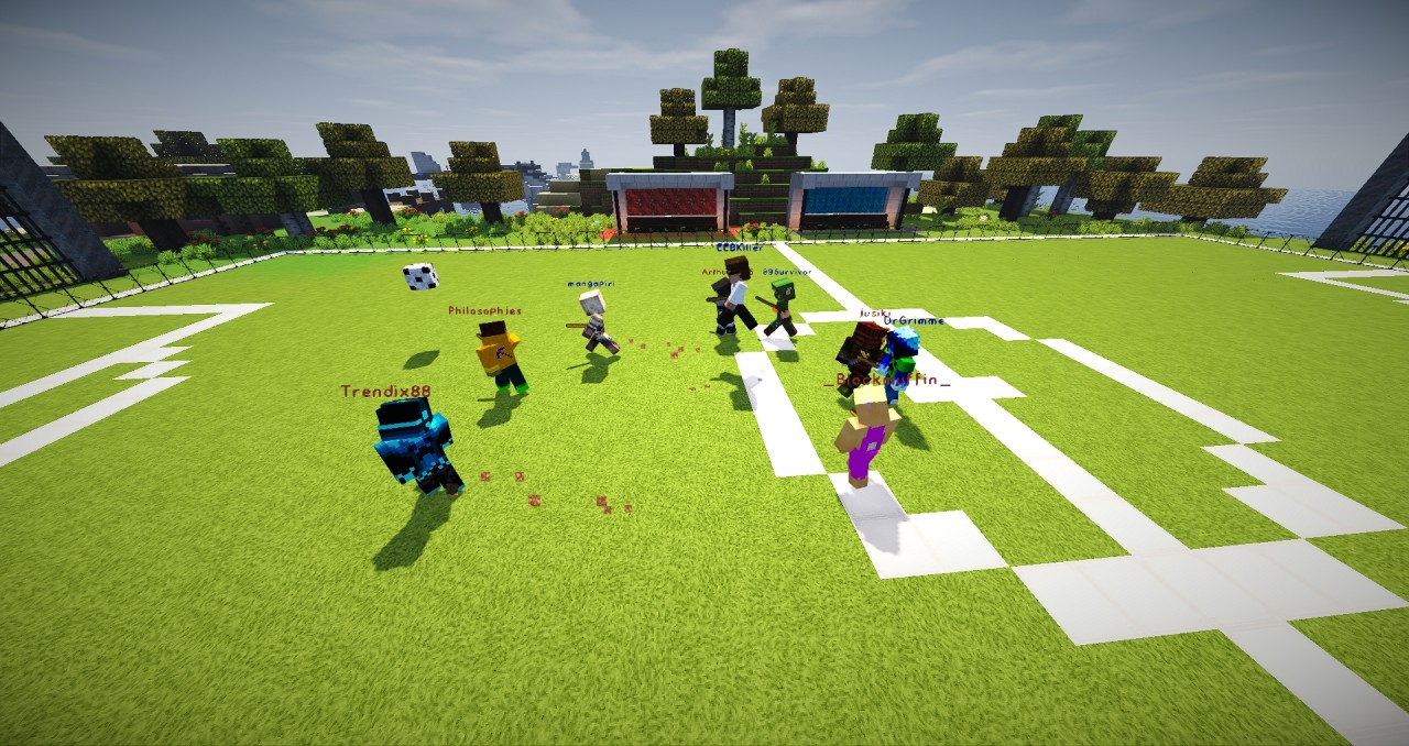 [Concept] Soccer / Fussball in Vanilla-Minecraft Minecraft Map