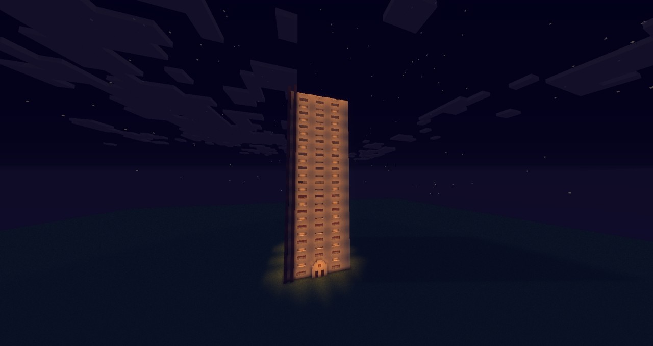 big modern glowstone tower Minecraft Map