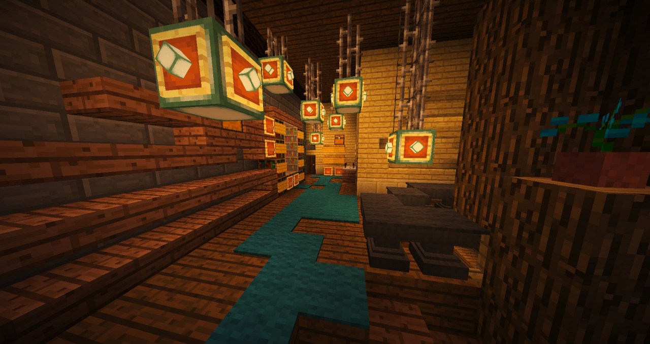 Inside of a modern House Minecraft Map