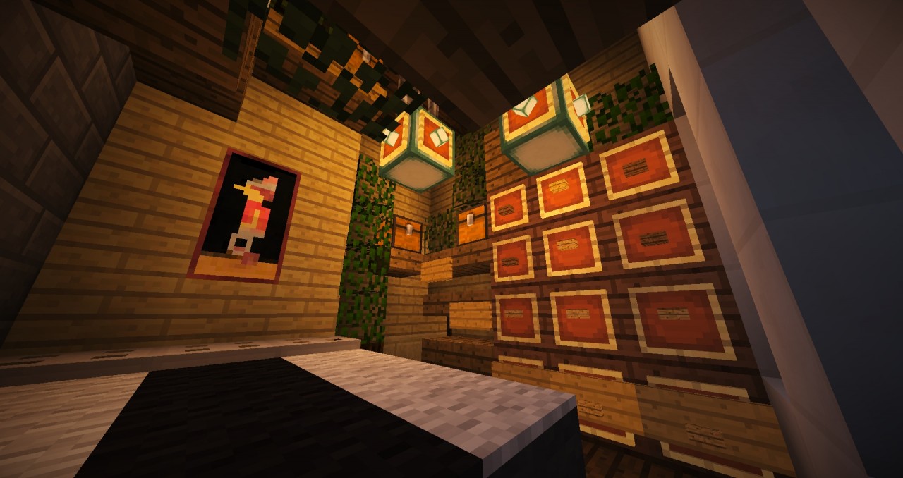 Inside of a modern House Minecraft Map