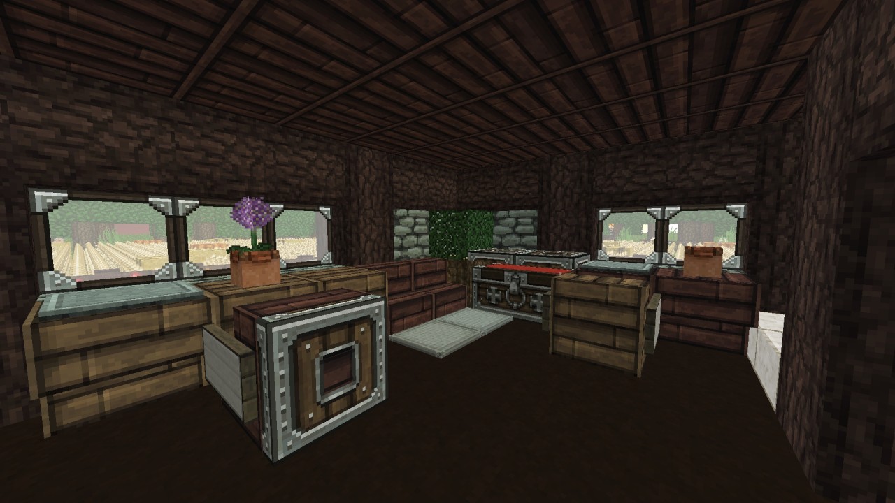 Humble Medieval House with Landscape & Interior Minecraft Map