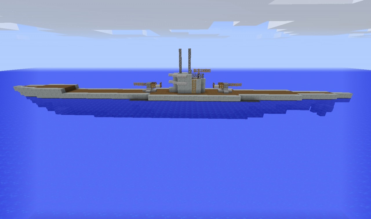 Type-IXC U-Boat with Full Interior Minecraft Map