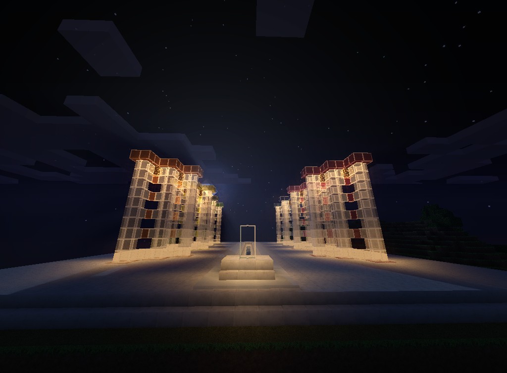 Stained and Pane Glass Light structure (With Tutorial) Minecraft Map