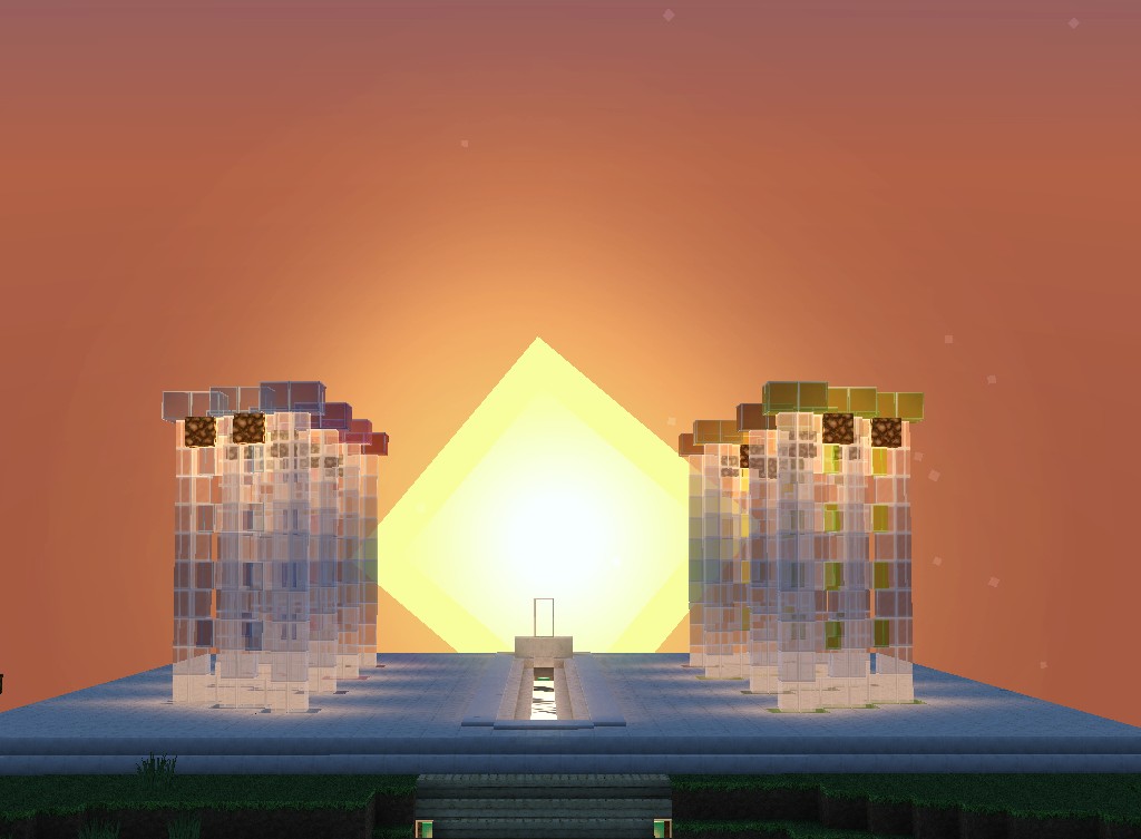 Stained and Pane Glass Light structure (With Tutorial) Minecraft Map