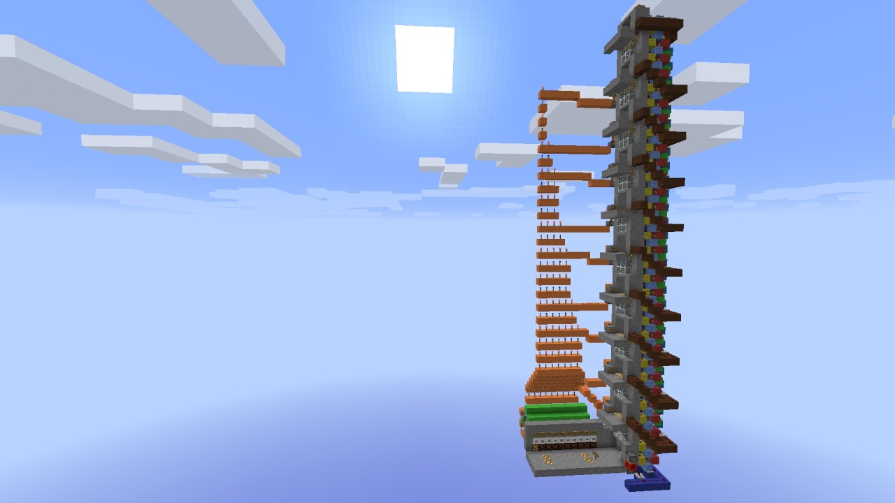 Ultra compact redstone multi floor elevator By: Domza22 Minecraft Map