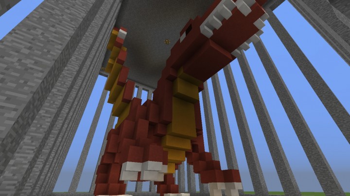 Caged Fire Dragon | mini build Minecraft Map