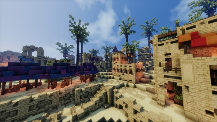 [MythiCubeMMO]: Oasis, the Golden Capital of Azuran! Minecraft Map