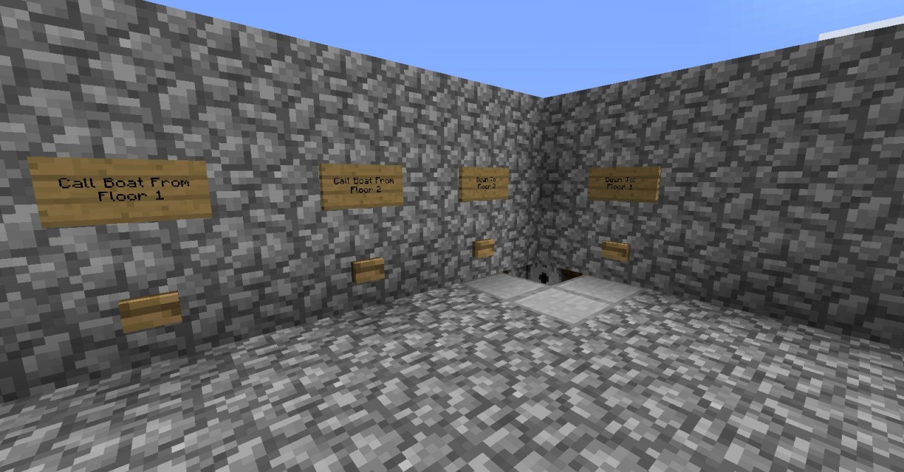 Boat Elevator 3 Floors Minecraft Map
