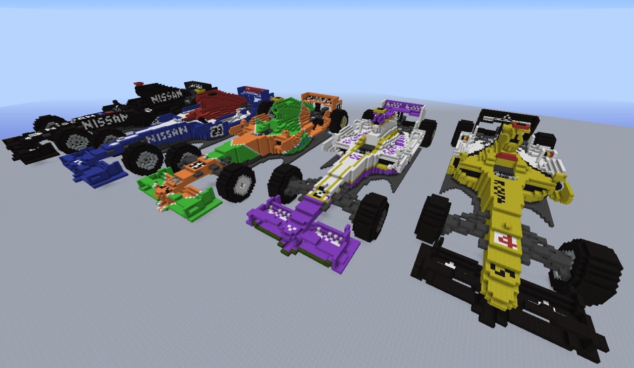 Fantasy F1 Liveries Pack Minecraft Map